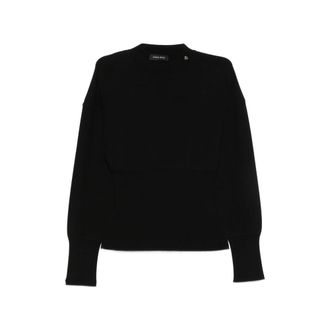 Anine Bing Mock-neck Ribbed-knit Sweater
