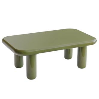 Oviala Rechteckiger Couchtisch, 100 cm, MDF, lackiert, Olivgr&uuml;n