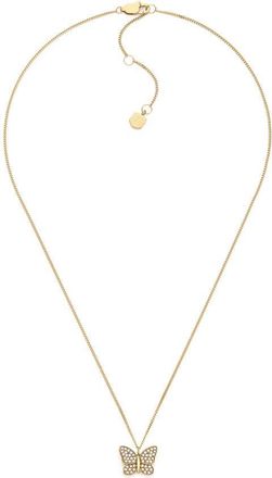 Fossil Damen Edelstahl mit Karabinerverschluss Schmetterlings-Anhänger Halskette