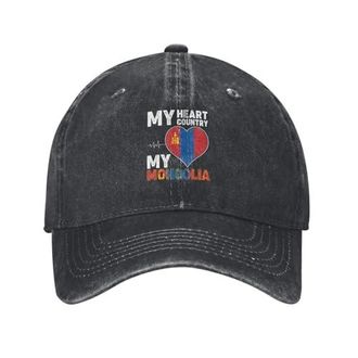 Generic Mon Coeur, Mon Pays, Ma Mongolie Unisexe Snapback Cap Anti UV Casquette Trucker D&eacute;contract&eacute; Chapeau pour Ext&eacute;rieur Toutes Les Saisons Tennis