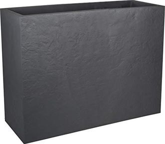 Eda Blumenkasten Volcania, quadratisch, Farbe: Anthrazit-Grau