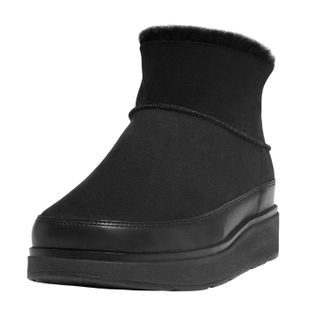 FitFlop Fit Flop - Gen-FF Ultra Mini Doubleface Stiefeletten f&uuml;r Damen, Lammfell (Schwarz)