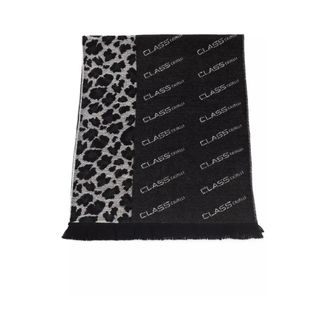 Cavalli Schwarzer Animalier Wollschal - - Accessories - Herren - Schwarzk - ONE SIZE