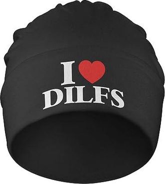 Generic Homme Femme Bonnet &Agrave; Revers Jadore Les Beaux Mecs Bonnet dhiver Doux Bonnets Tricot&eacute; Chaud Hiver Chapeaux pour Ski Hiver Course