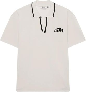GCDS polo à finitions rayées - Tons neutres