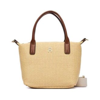 Tommy Hilfiger Femme, Sacs, Brun, Taille: ONE Size Popette Mini Tote Raffia