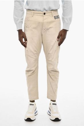 Dsquared2 4 Pockets Cotton Pants with Denim Monogram Größe 52