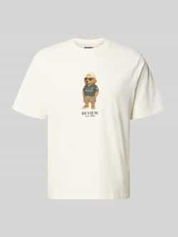 Review Regular Fit T-Shirt mit Logo-Print