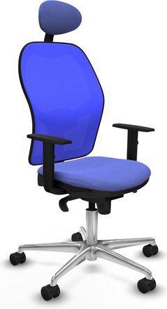 Piqueras y Crespo Call Center Jorquera Stuhl mit 1D-Armen, h&ouml;henverstellbarer Lendenwirbelst&uuml;tze und festem Kopfteil, ausgestattet mit 5 Positionen und injiziertem Scha