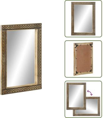vidaXL The Living Store - vidaXL Badspiegel 50x70 cm Massivholz Mango und Glas