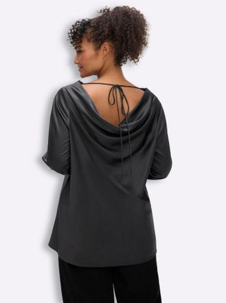 Sheego Klassische Bluse Tunika Langarm