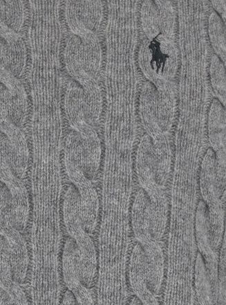 Polo Ralph Lauren Mens Crew Neck Sweater Wool-Cashmere Grey Tops Top