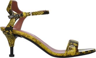 Premiata Femme, Chaussures, Jaune, Taille: 40 EU Sandales en cuir imprim&eacute; Python