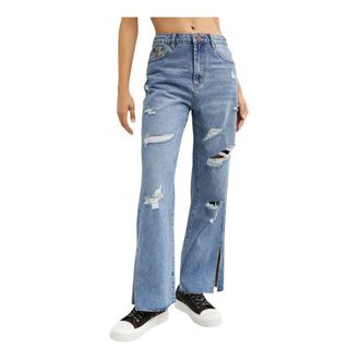 One Teaspoon Blaue Distressed Wide Leg Jeans - - Jeans - Damen - Blau - W29