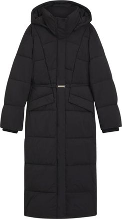 HUGO BOSS Femme, Manteaux, Noir, Taille: 44 FR Doudoune Ceintur&eacute;e