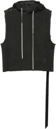 Rick Owens Kapuzen-Tunika-Sweatshirt - - Sweatshirts & Hoodies - Herren - Schwarzk - L