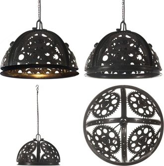 vidaXL Vidaxl - Deckenlampe Industriestil Kettenrad-Design 45 cm E27 - Industriel Design - Deckenlampe Schwarz - Metalllampe - Eisenlampe - E27 Fassung