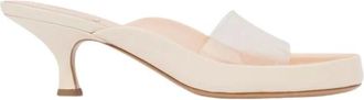 Chlo&eacute; Femme, Chaussures, Beige, Taille: 36 EU Junie Heeled Mules