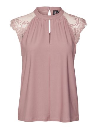 Vero Moda Female Oberteil ohne &Auml;rmel Spitzenverziertes