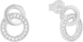 s.Oliver Damen Ohrhänger, 925er Sterling Silber rhodiniert