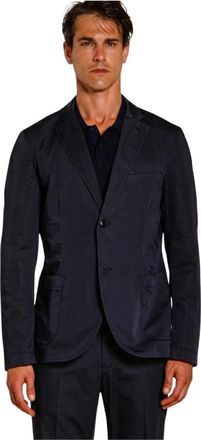 Mason's Homme, Vestes, Bleu, Taille: XL Da Vinci Travel Blazer