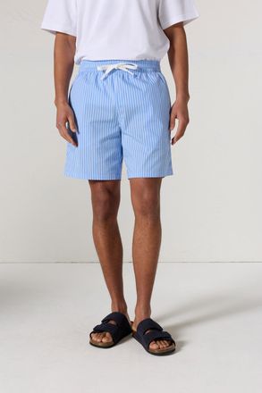 Jott Short en popeline Bleu c&eacute;leste ray&eacute; Saul stripe - Taille XL