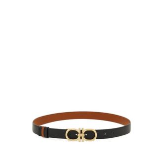 Ferragamo Femme, Accessoires, Noir, Taille: 100 CM Gancini Leather Belt