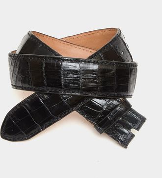 Reptiles House Myst - Krokodilleder G&uuml;rtel - Schwarz