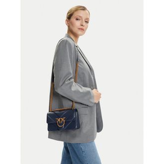 Pinko Handtasche PINKO Love One Mini Light Dc Al 25-26 PLTT 104550 A2OS Dunkelblau
