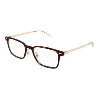 Montblanc Rechteckige optische Fassung - - Accessories - Herren - Braun - 54 MM