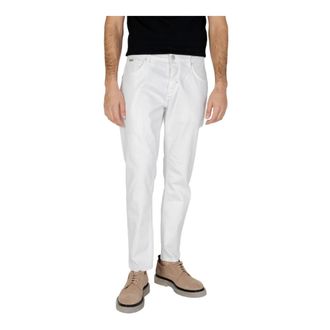 Antony Morato Homme, Jeans, Blanc, Taille: W33 Jean Blanc en Mélange de Coton à Fermeture Éclair