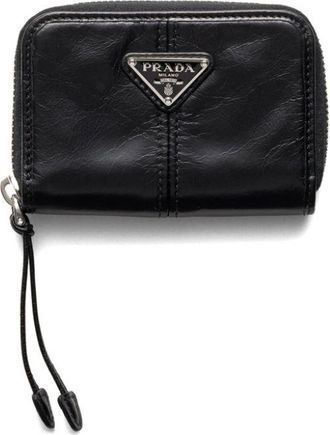 Prada portefeuille en cuir - Noir