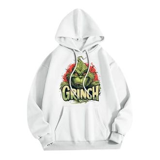Generic Le Grinch Sweat A Capuche Femme Plaid Moche Sweet Pyjama Pilou Chaud Vetement The Deguisement Pulls Sweatshirts Hiver Pull 2025 Costume Oversize Noel 