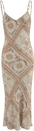Just Cavalli Femme, Robes, Multicolore, Taille: 38 FR Longue Robe en Viscose avec Imprim&eacute; &agrave; Motifs