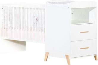 Les Tendances Les Tendances - Lit Combin&eacute; Evolutif 120x60 en 90x190 en bois blanc
