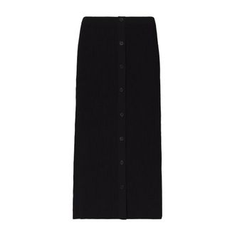 Proenza Schouler Gerippter Rock mit Knopfleiste vorne - - Skirts - Damen - Schwarzk - S