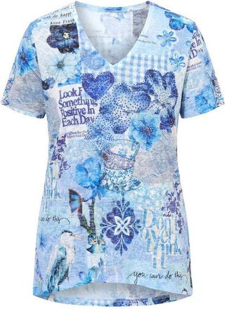 Angel Of Style T-Shirt T-Shirt A-Linie Glitzersteinchen Allovermuster