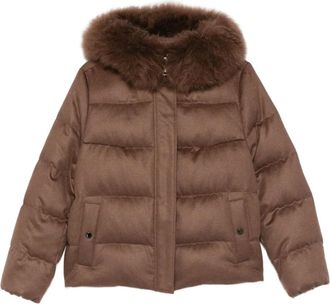 Liska doudoune à bords en fourrure - Marron