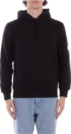 C.P. Company C.p. Company, Homme, Sweatshirts et sweats &agrave; capuche, Noir, Taille: L Diagonal Raised Fleece Sweat &agrave; capuche