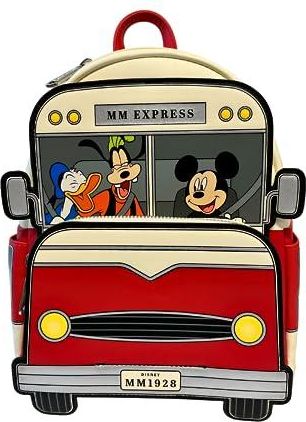 Loungefly Disney Mickey and Friends Road Trip Sac bandouli re double sangle, multicolore