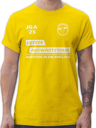 Shirtracer T-Shirt Herren - M&auml;nner - Letzte Ausw&auml;rtstour JGA 2025 I Br&auml;utigam Junggesellenabschied - XXL - Gelb - Groom Tshirt Shirt polter jungesellenabschied P