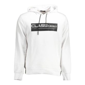 Cavalli Kapuzenpullover ohne Rei&szlig;verschluss- wei&szlig;- Drucklogo - - Sweatshirts & Hoodies - Herren - Wei&szlig; - 2XL