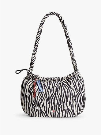 Tommy Hilfiger Sac hobo &agrave; imprim&eacute; z&egrave;bre et breloques