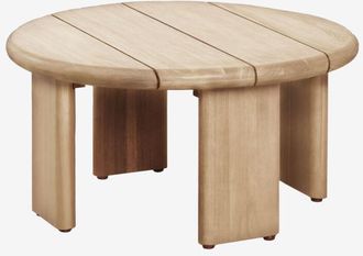 Sklum Sklum - Runder Garten-Beistelltisch &Oslash;70 cm aus Famara-Akazienholz Helles Akazienbraun