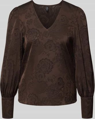 Vero Moda Regular Fit Langarmbluse mit V-Ausschnitt