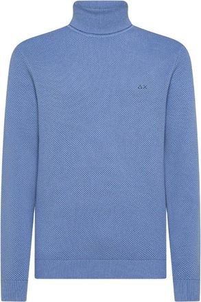 Sun 68 Homme, Pulls, Bleu, Taille: L Turtle Sweater Rice Knitway L/S