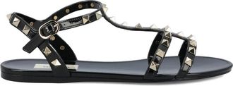 Valentino Garavani Femme, Chaussures, Noir, Taille: 37 EU Rockstud Flat Sandal