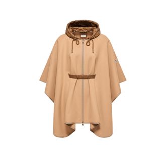 Moncler Moncler Padded Wool Blend Cape, Women, Beige, Size: One Size
