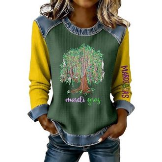 Generic Sweat-shirt &agrave; capuche &agrave; manches longues et col rond pour femme, Noir, XXL