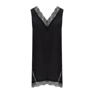 Marella Silk Costone Top - Femme - Tops - Noir - Taille: 38 FR